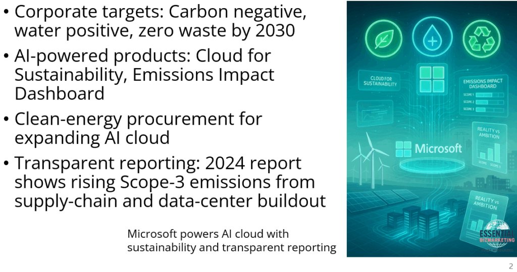 Microsoft AI Cloud & Sustainability: Clean Energy, Tools, and Future Deals