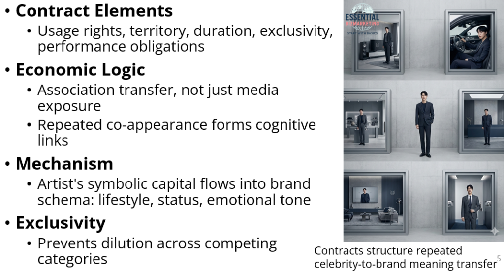 Artist Model Contracts and Association Transfer in Branding